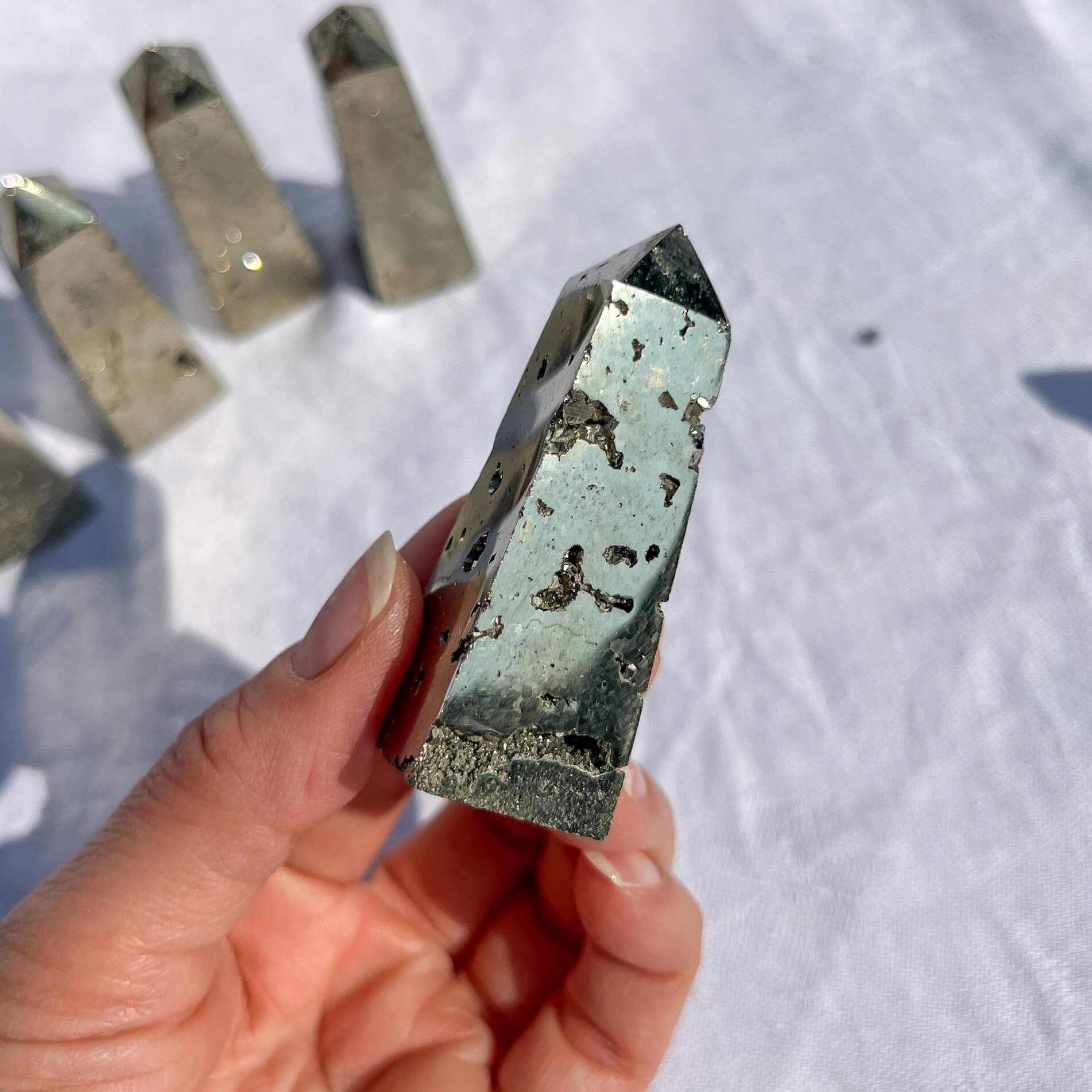 Pyrite Obelisk Towers | Ethical UK Crystal Shop – Rock + Realm Crystals