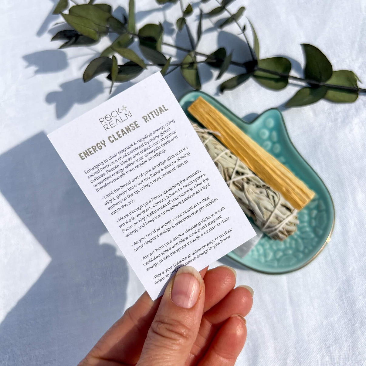 RENEW - Energy Cleanse Ritual Kit (Sage, Palo Santo & Selenite) – Rock ...